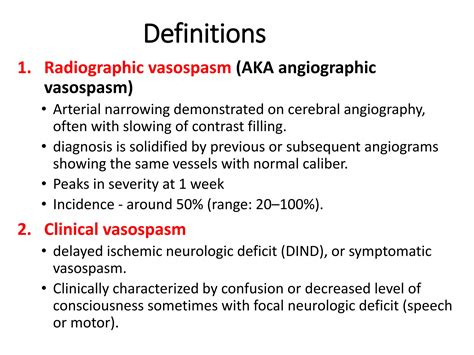 Cerebrovascular Vasospasm Etiopathogenesis And Management Pptx