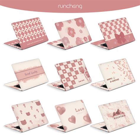 Pcsdiy Laptop Cover Sticker Girl Cute Pink Laptop Computer Office Dormitory Student Laptop