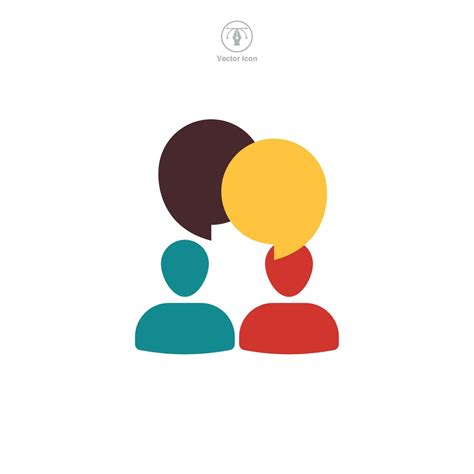 Discussion People Talking Icon Symbol Template For Graphic And Web