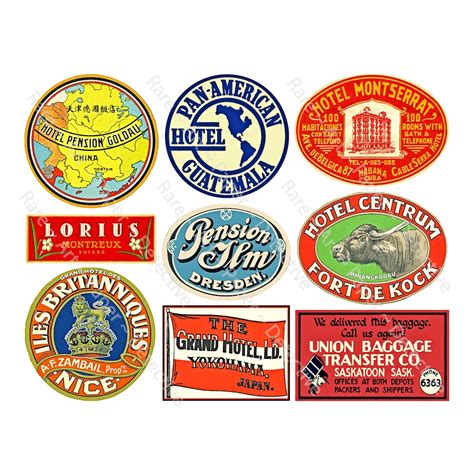 Travel Stickers Vintage Luggage Labels Note Book Stickers Baggage