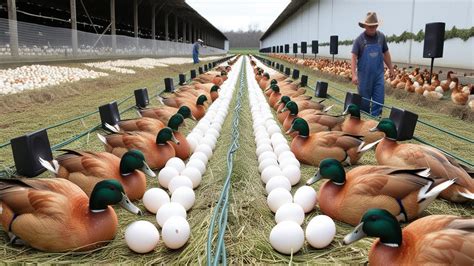 Harvesting Organic Duck Eggs Egg Laying Duck Farm Business Duck