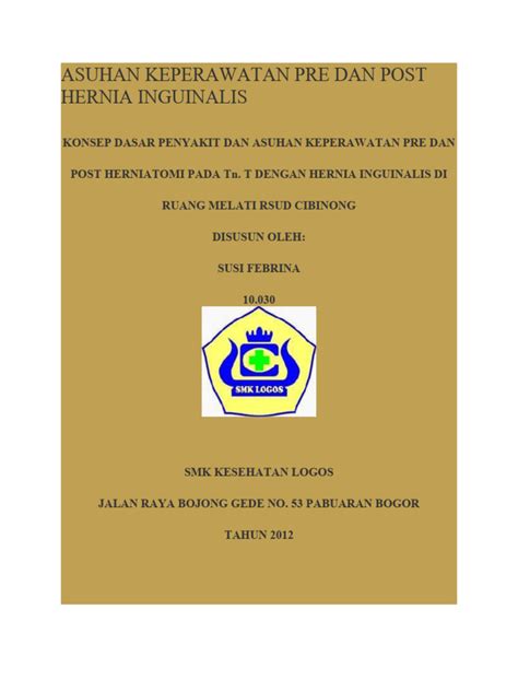 Asuhan Keperawatan Pre Dan Post Hernia Inguinalis Pdf