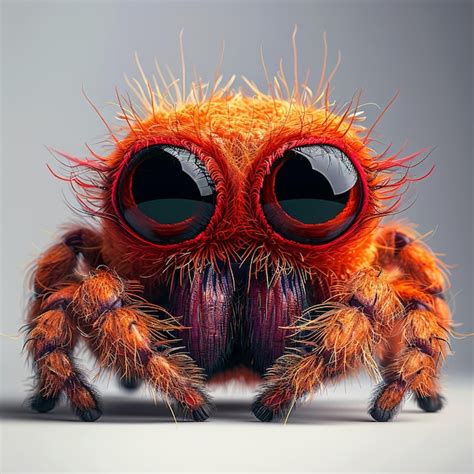Premium Photo Cute Spider Cartoon Character Adorable Spider Cartoon