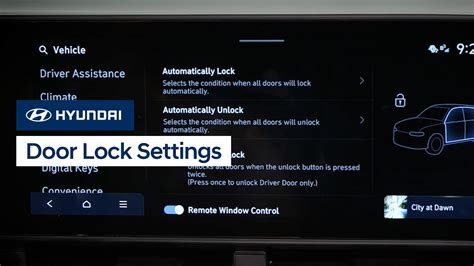 Door Lock Settings For Ccnc Touchscreens Hyundai Youtube