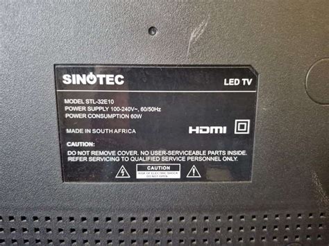 Televisions Sinotec 32 Hd Ready Led Tv Model Stl 32e10 Pre Owned Was Sold For 1 300 00