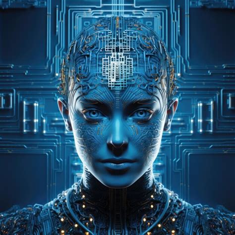 Premium Ai Image Girl Virtual Assistant Chat Bot Connected To The Internet Using Cables