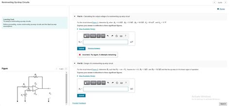 solved part a ﻿calculating the output voltage of a