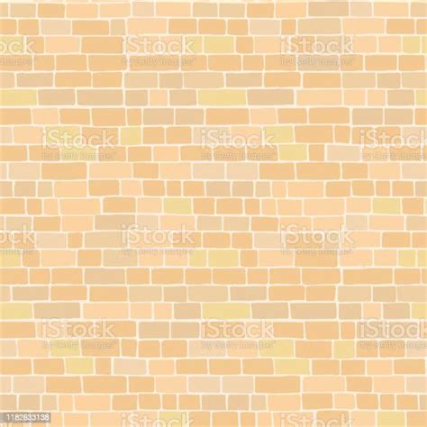 Pola Mulus Batu Bata Berwarna Pasir Kuno Ilustrasi Stok Unduh Gambar Sekarang Arsitektur