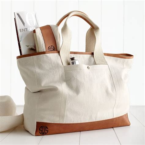 Leather And Canvas Tote Bags Paul Smith