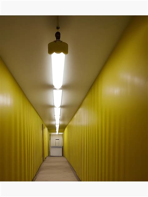 The Backrooms Liminal Space Doors And Yellow Wallpaper Poster For