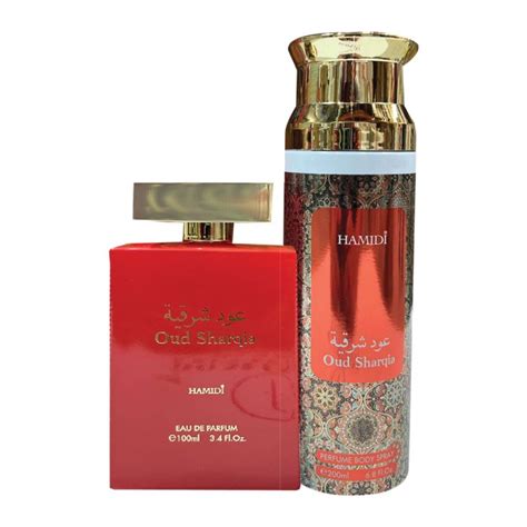 Hamidi Oud Sharqia Eau De Parfum Body Spray Form Men T Set