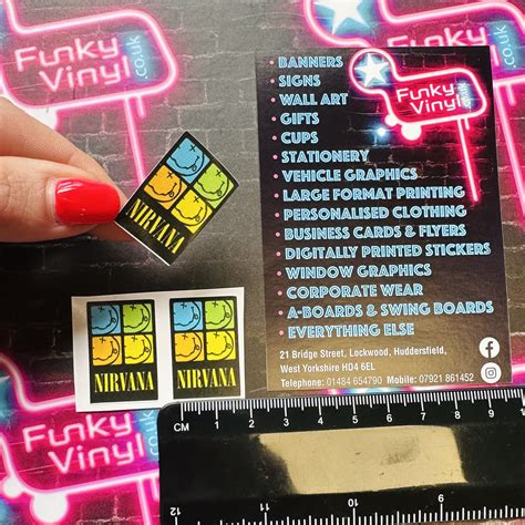 Nirvana Smily Rectangle Mini Stickers X3 Mini Stickers Funky Vinyl