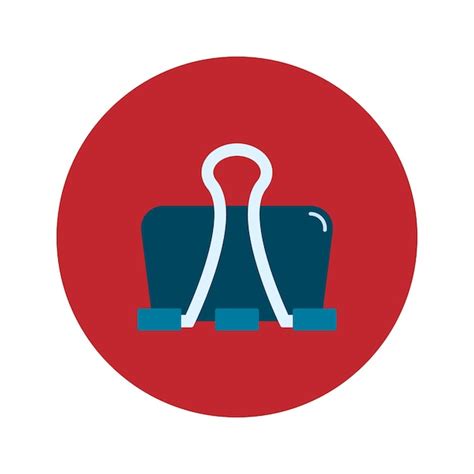 Premium Vector Binder Clip Sign Symbol Vector Glyph Color Icon