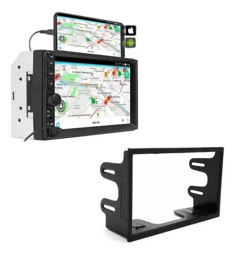 Kit Central Multimídia Android E Moldura 2din Parcelamento Sem Juros