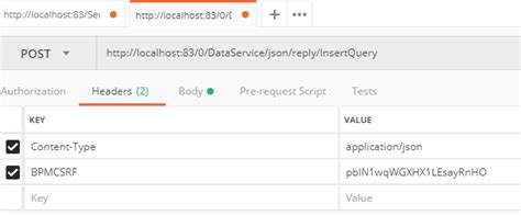 solved how to implement integration dataservice with postman json