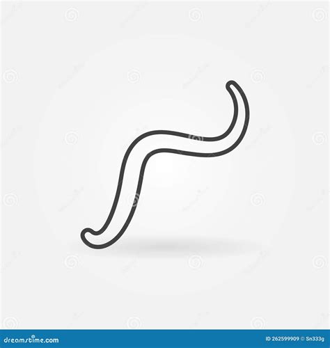 Ascariasis Linear Vector Concept Minimal Icon Or Sign Cartoondealer