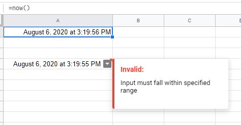 How Can I Fix This Invalid Error On Google Spreadsheet About The Data Validation Stack Overflow
