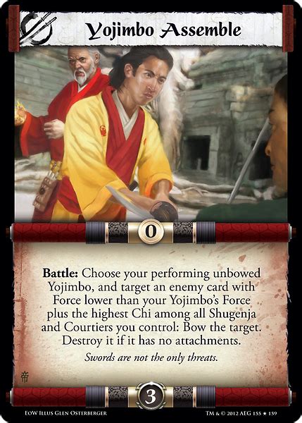 Yojimbo Assemblecard L5r Legend Of The Five Rings Wiki Fandom