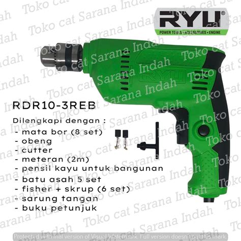Jual Ryu Rdr 10 3reb Mesin Bor Ryu 10mm Alat Bor Kayu Besi Mesin Bor Kayu Besi Rdr10 3 Reb