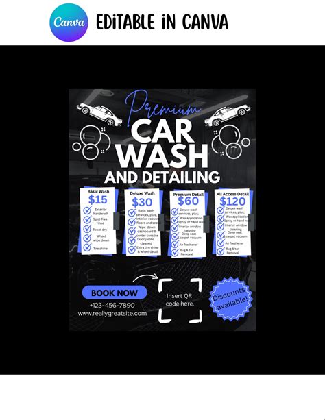 Auto Detailing Price Sheet Auto Detailing Flyer Auto Detailing Auto