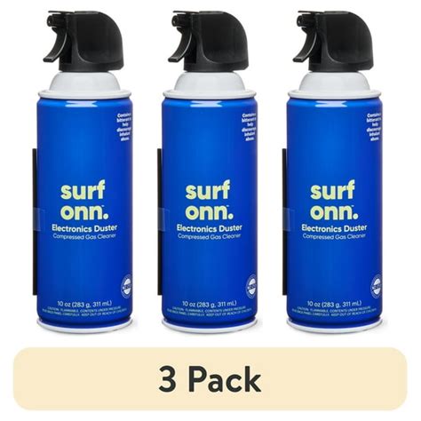 3 Pack Onn Electronics Duster Compressed Gas Cleaner 10 Oz 2 Pack