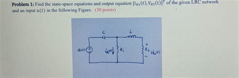 Solved Find The State Space Equations And Output Equation Chegg