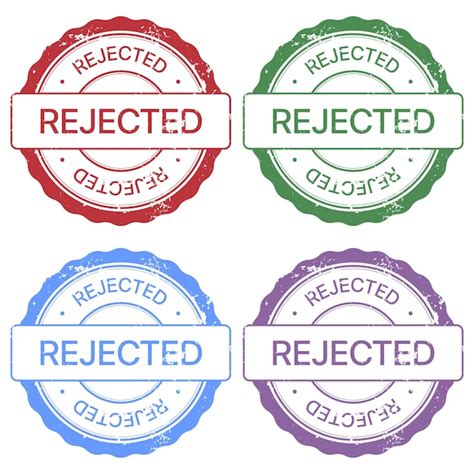 Free Vector Rejected Stamp Texture Set