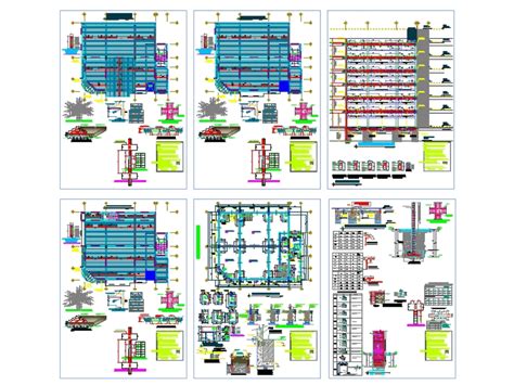 Estructura De Edificio De 8 Pisos En Huánuco 146 Mb Bibliocad