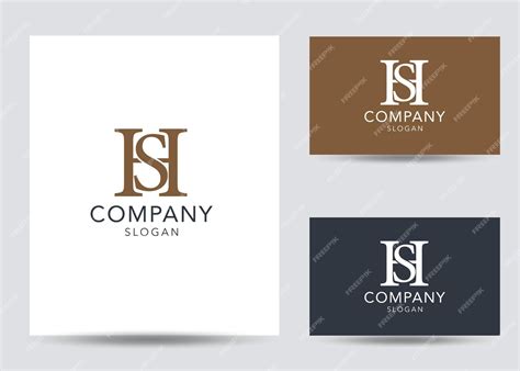 Premium Vector Modern Monogram Initial Letter Hs Logo Design Template