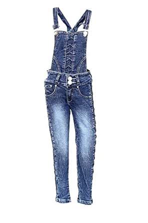 Buy Sunday Casuals Girls Denim Dangri Light Blue Length 26 And Waist