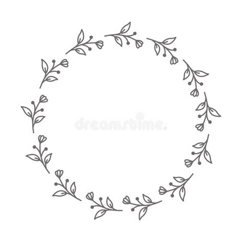 Flower Frame Leaf Circle Stock Illustration Illustration Of Logo