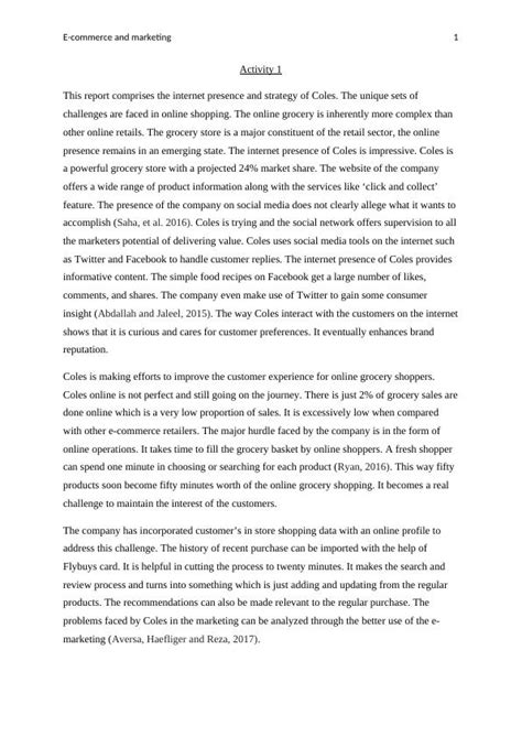 E Commerce Marketing Coles Strategy And Amazon Analysis