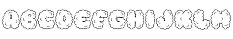Cotton Cloud Outline Font Decorativedisplay Playful What Font Is