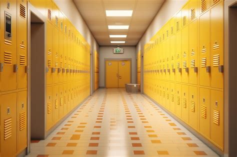 Premium Ai Image School Corridor