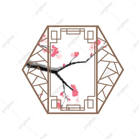 Chinese Window Frame Vector Png Images Chinese Style Chinese Classical Frame Round Frame Square