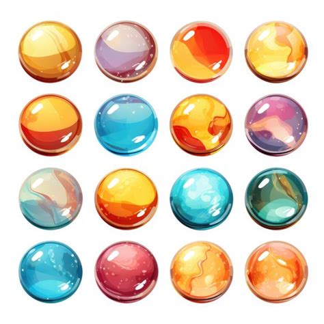 Premium Ai Image Piece Of Colorful Vintage Marbles Isolated On White