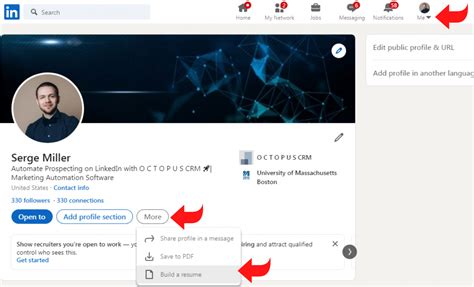 How To Add Resume To Linkedin Octopus Crm