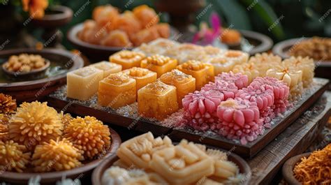 Festive Delights Traditional Odisha Sweets And Dishes Premium Ai Generated Image