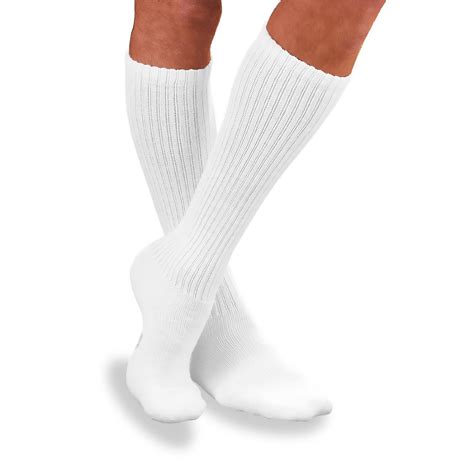 Jobst Sensifoot Diabetic Compression Socks Knee High White Large 1 Ct