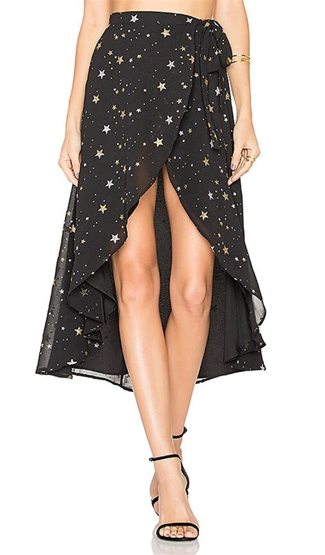 Privacy Please Java Wrap Skirt In Black Revolve