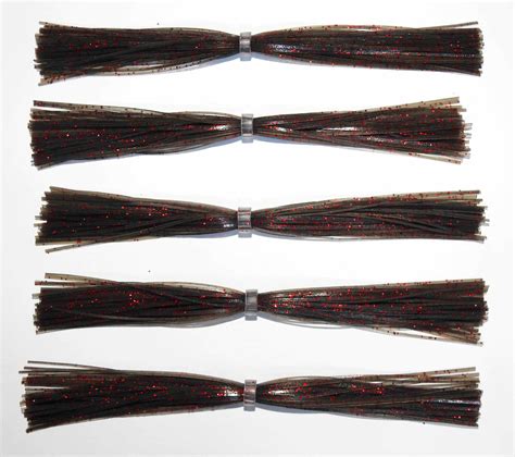Smoke With Red Glitter 5 Handmade Silicone Spinnerbait Buzzbait