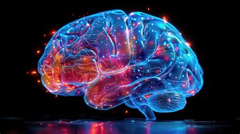 Neurological Network A Conceptual Representation Of The Human Brain Stock Illustration