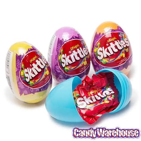 Skittles Candy Filled Plastic Easter Eggs 12 Piece Display Candy Store