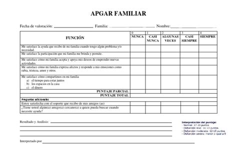 Apgar Familiar Pdf