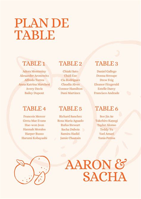 Page 3 Plan De Table Pour Mariage Superbes Modèles Gratuits Canva