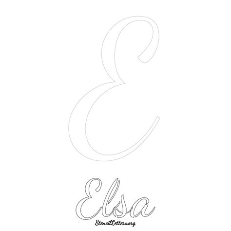 Elsa Free Printable Name Stencils With 6 Unique Typography Styles And