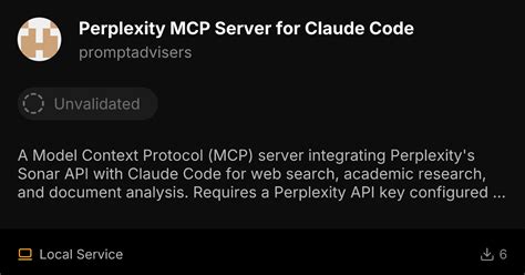 Perplexity Mcp Server Für Claude Cod · Lobehub