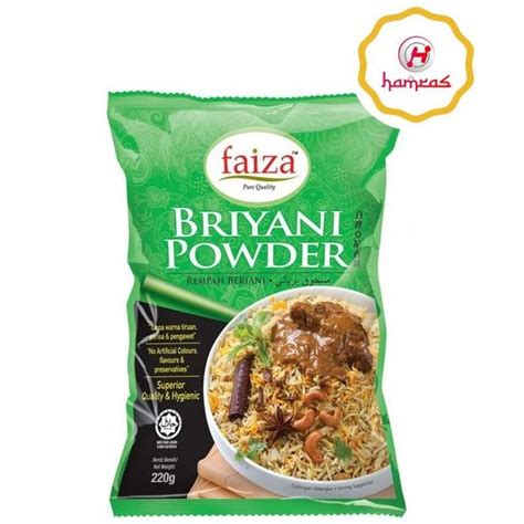 Faiza Briyani Powder 220g Rempah Beriani Shopee Malaysia