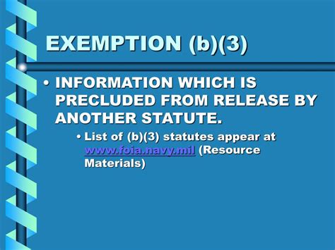 Ppt Foia Exemptions Powerpoint Presentation Free Download Id 6135576