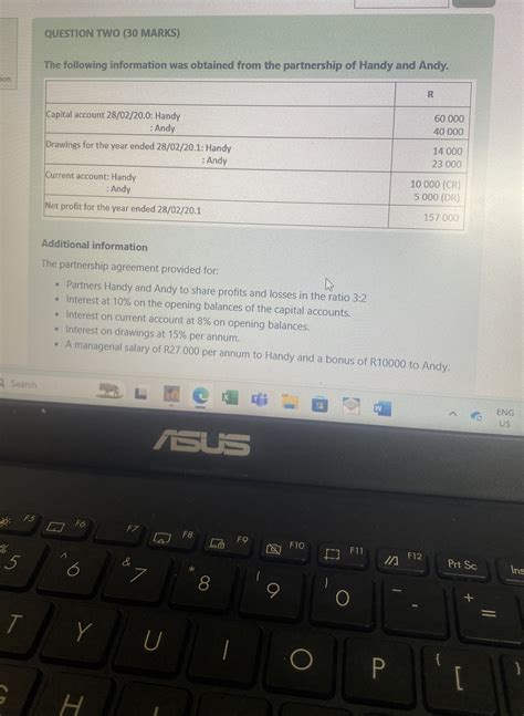 Solved Question Two 30 ﻿marksthe Following Information Was